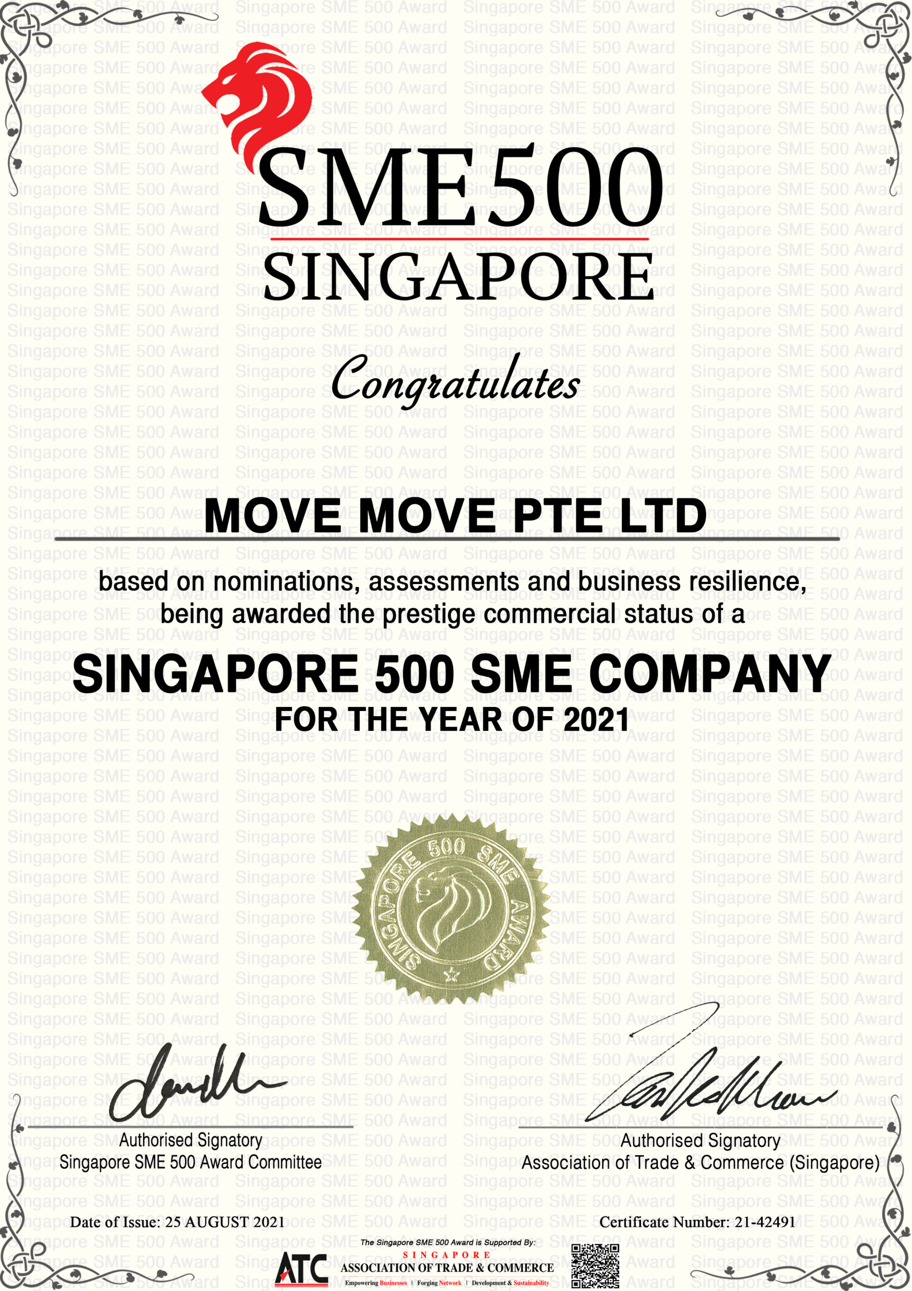 Our credentials | Move Move Movers